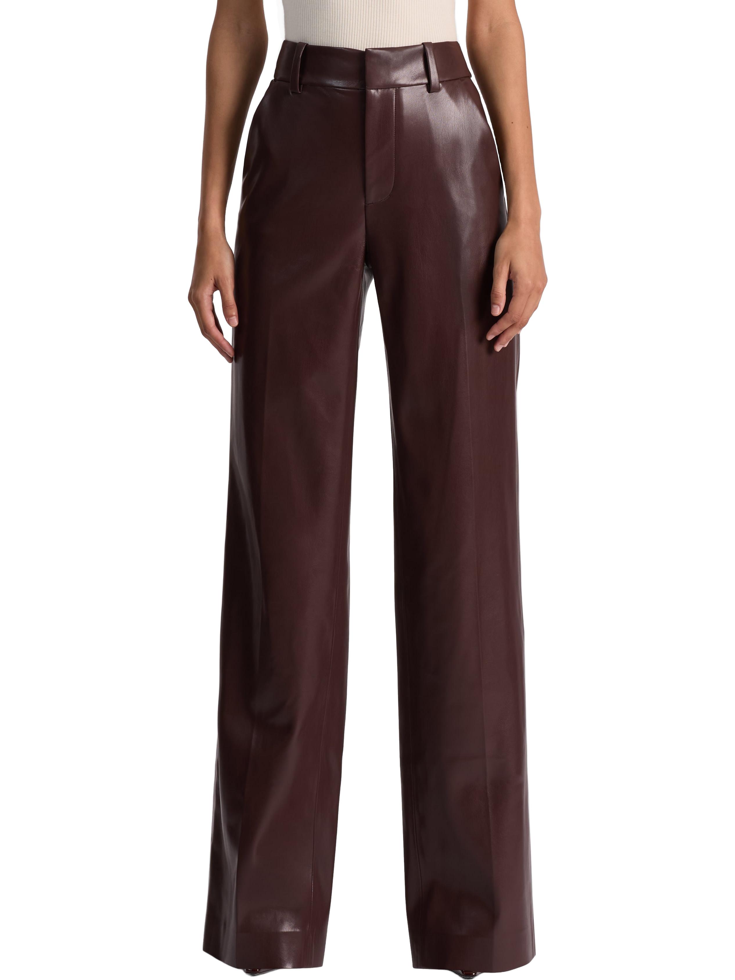 ALICE + OLIVIA Alice + Olivia Alexander Vegan Leather Tailored Trousers